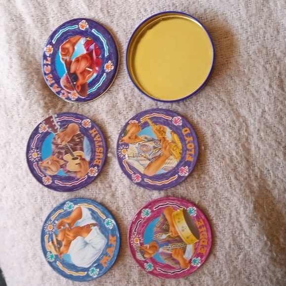 Other | Vintage Joe Camel Beach Club Set Of Four Coaster Set Metal ...